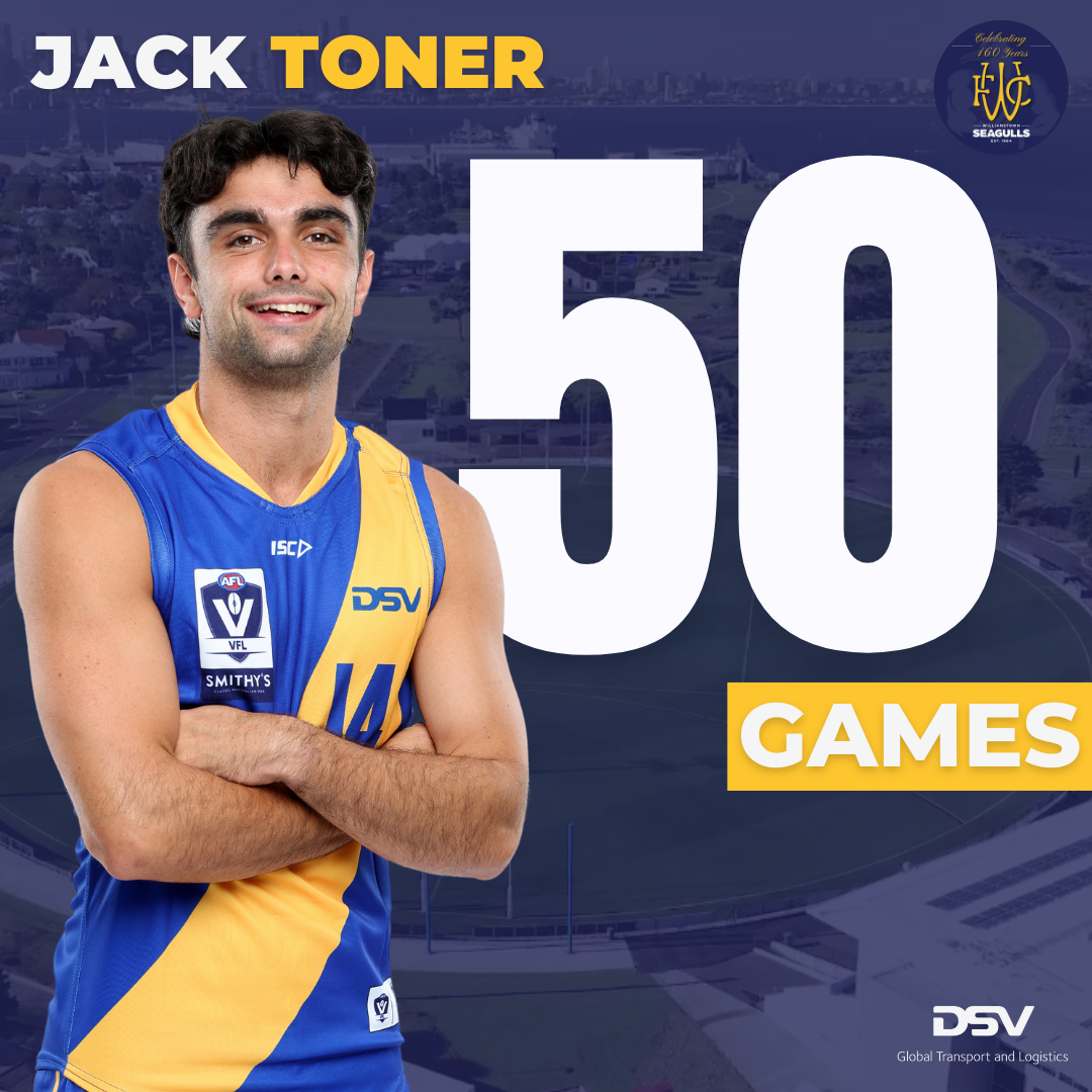 Toner to Celebrate 50 Game Milestone - Williamstown Football Club