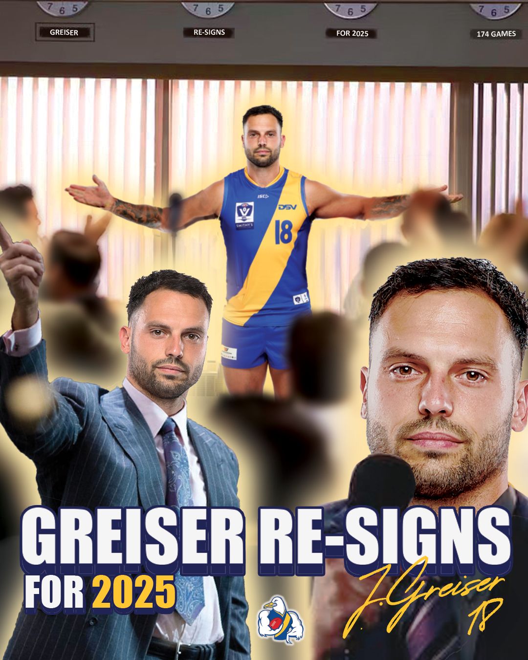 HE’S NOT LEAVING: Greiser commits to his 12th year with the Seagulls ...