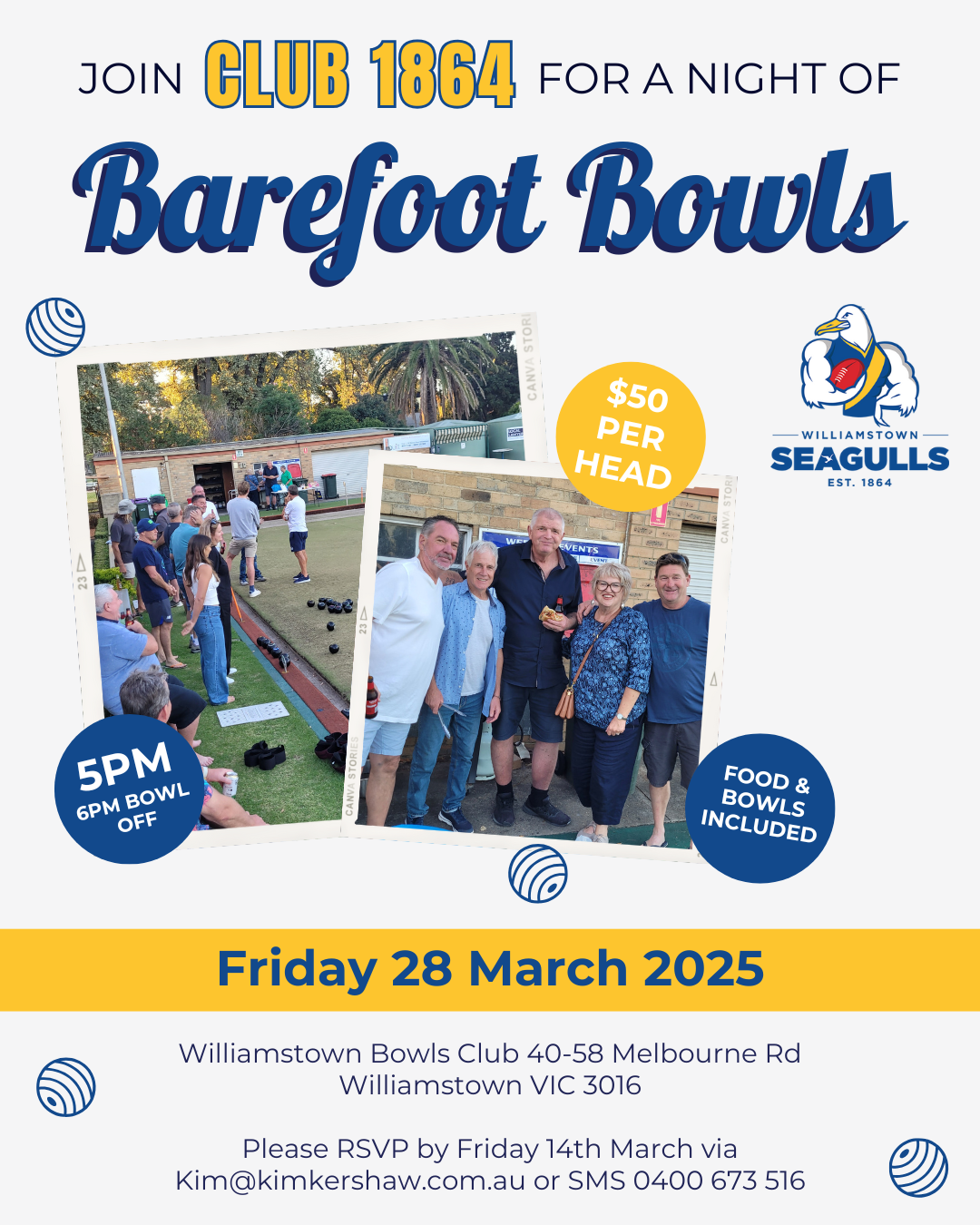 Club 1864 Bowls Night - Williamstown Football Club